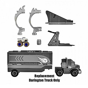 Replacement Parts for Fisher-Price Launch and Stunts Hauler - GYD04 ~ Inspired by Blaze and The Monster Machines ~ Replacement Darington Truck ~ White with Gold and Blue Accents