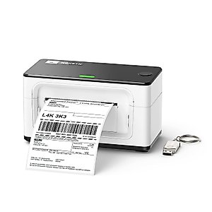 MUNBYN P941U Thermal Label Printer, 4x6 Inches, USB, Monochrome, Compatible with UPS, USPS, FedEx, eBay, Etsy