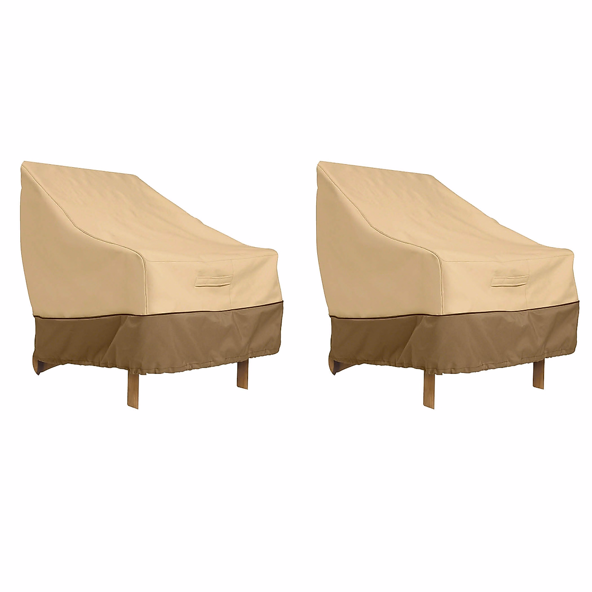 Classic Accessories Veranda Water-Resistant 25.5 Inch Patio Chair Cover, 2-Pack, Outdoor Patio Chair Covers