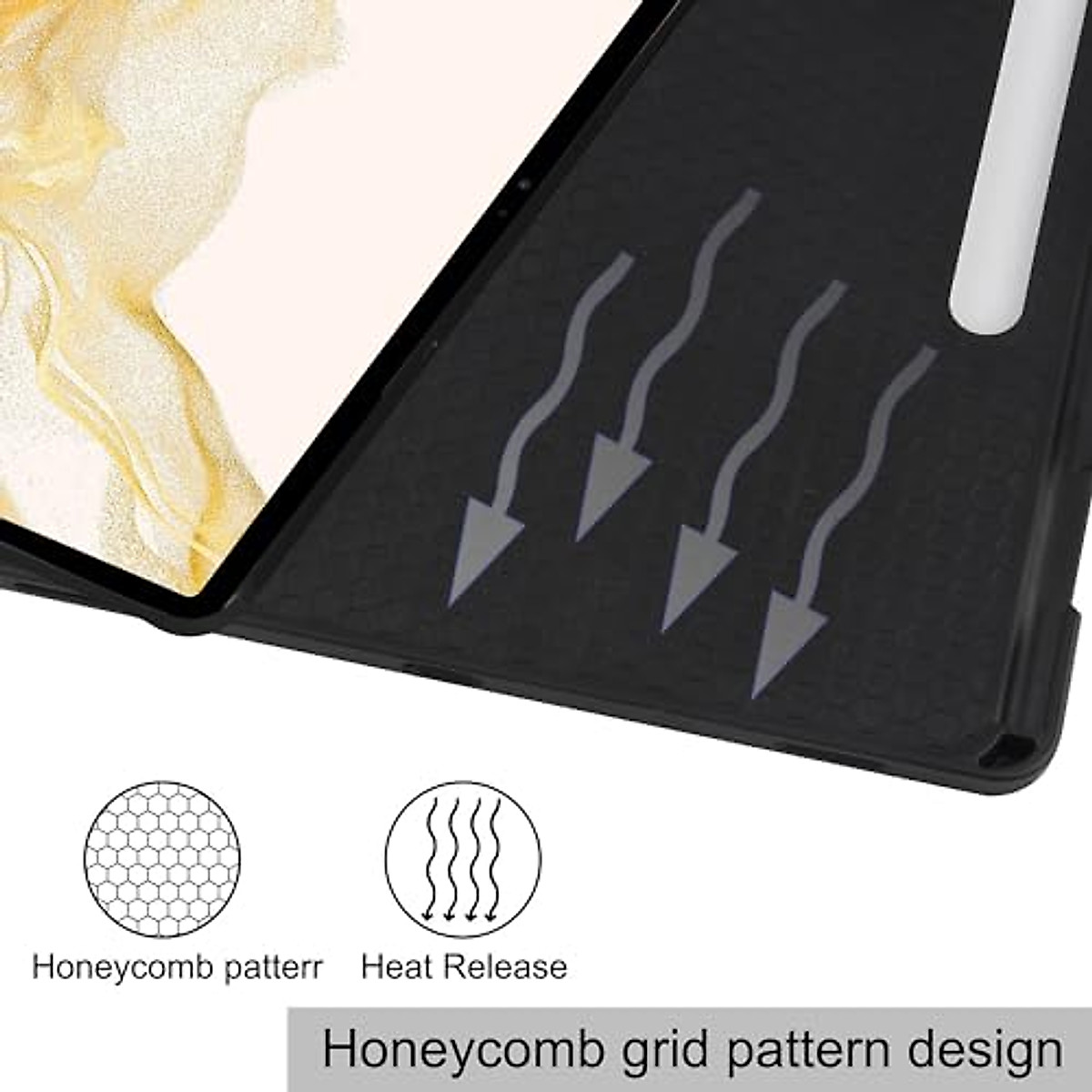 Case for Samsung Galaxy Tab S7 FE 12.4-Inch 2021 Release Model (SM-T730/733/736/738) Smart Slim Tri-Fold Tablet TPU Leather Cover With Auto Wake/Sleep for Samsung Galaxy Tab S7 FE Cover (Red)