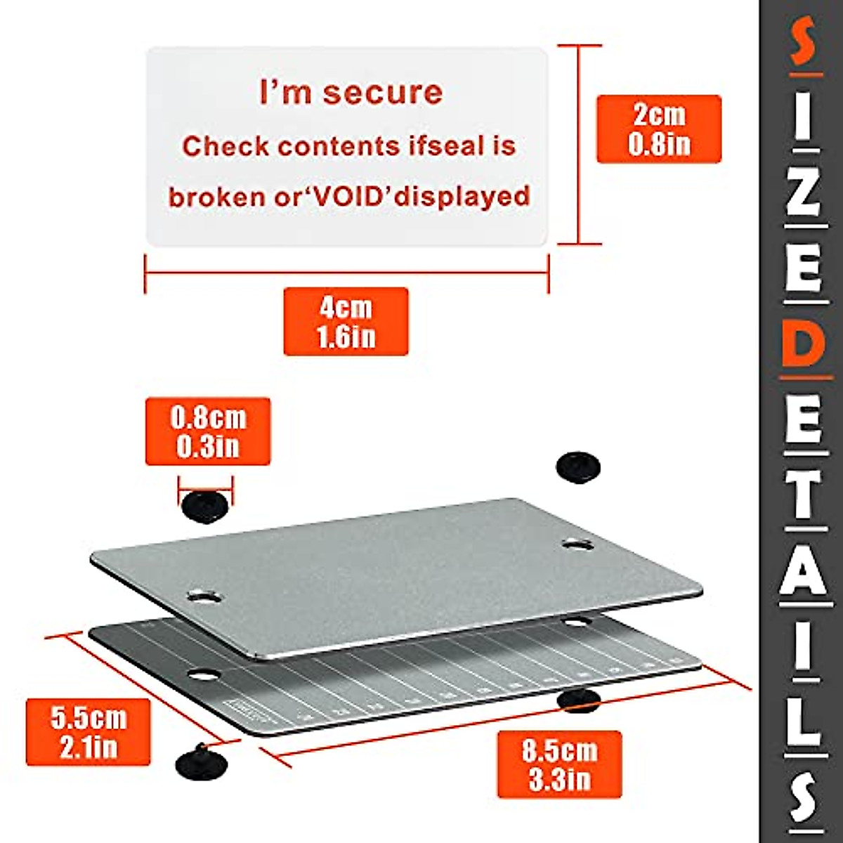CONDOLD Steel Bitcoin Wallet Cryptocurrency Seed Storage Indestructible Cold Wallet Phrases Mnemonic Metal for Private Keys Supports up to 24 Words for Storing Bitcoin, Ethereum, ERC20 and More with