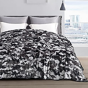 ielevations 120×120 Inches Blanket 10' x 10' Extra Large Throw Blanket Big Blanket Soft Light Smooth Camo Flannel Fleece Blanket for Family and Friends (Camo)…
