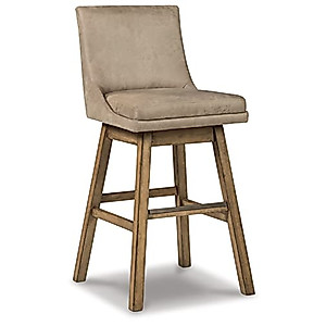 Signature Design by Ashley Tallenger 30" Upholstered Pub Height Bar Stool, 2 Count, Beige