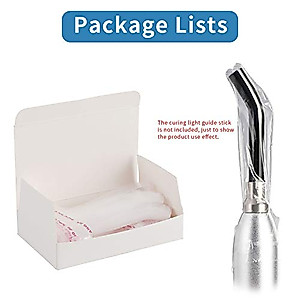 Dental Curing Light Lamp Cover Disposable LED Light Guide Sleeves 200PCS, Implant Protective Cure Covers for Curing Tips - Plastic Optic & Transparent Sheet