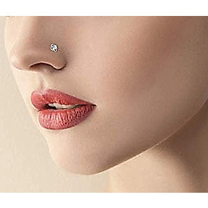 20G Rose Gold Surgical Steel Nose Studs L Shaped Nose Ring Hoop Nose Hoops for Women Men