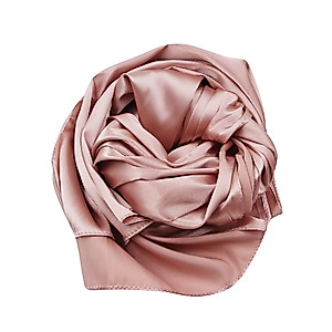 LEOMOSTE Women Satin Silky Pashmina Shawl Wrap Headscarf Turban Hijab Cap for Evening Dresses Bridal Party Special Occasion