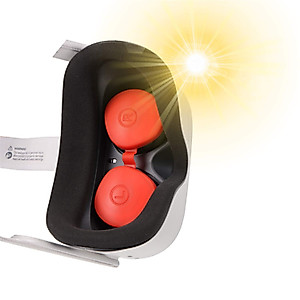 Silicone Covers Sets 3 pcs for Oculus Quest 2 - Face Pad Mask & Lens Cover Caps & Soft VR Shell Case Protected,Sweatproof Lightproof Anti-Leakag Designed by X-Super Home (Red)