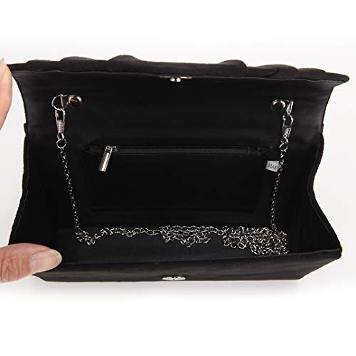 Nodykka Purses and Handbags Envelope Evening Clutch Crossbody Bags Velvet Classic Wedding Party Shoulder Bag for Women