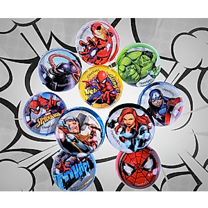 JA-RU Marvel Spiderman Bouncy Superballs Super Hi Bounce 1.2" (1 Pack of 5 Balls) Fidget Balls Small Toys for Kids Prize Premium Giveaways Gift Birthday Supplies A-6805-1