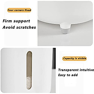 ACGrade Cereal Rice Food Storage Containers,22 Lbs Rice Dispenser,Large Rice Storage Container with Lid,Household airtight Rice Container,for Flour, Cereal,Dry Food Storage, White, 11*10*9 inch