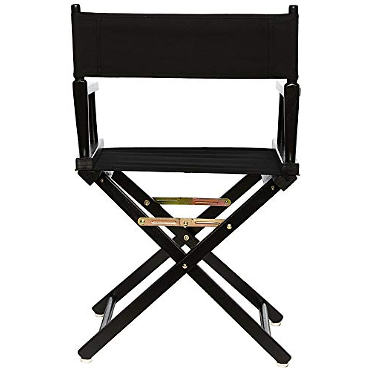 Casual Home Director's Chair ,Black Frame/Black Canvas,18" - Classic Height