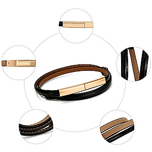 Glamorstar Women Skinny Patent Leather Slim Belt Adjustable Alloy Buckle Waist Belt for Dress Black 100CM