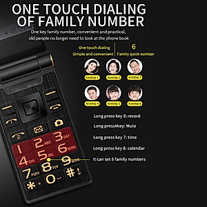 Zyyini 2G Flip Phone, Backlit Big Large Font Unlocked Flip Phone for Seniors, Volum, Dialing, FM, Alarm Clock, Flashlight, Calculator, SOS, Long Standby (US Plug)