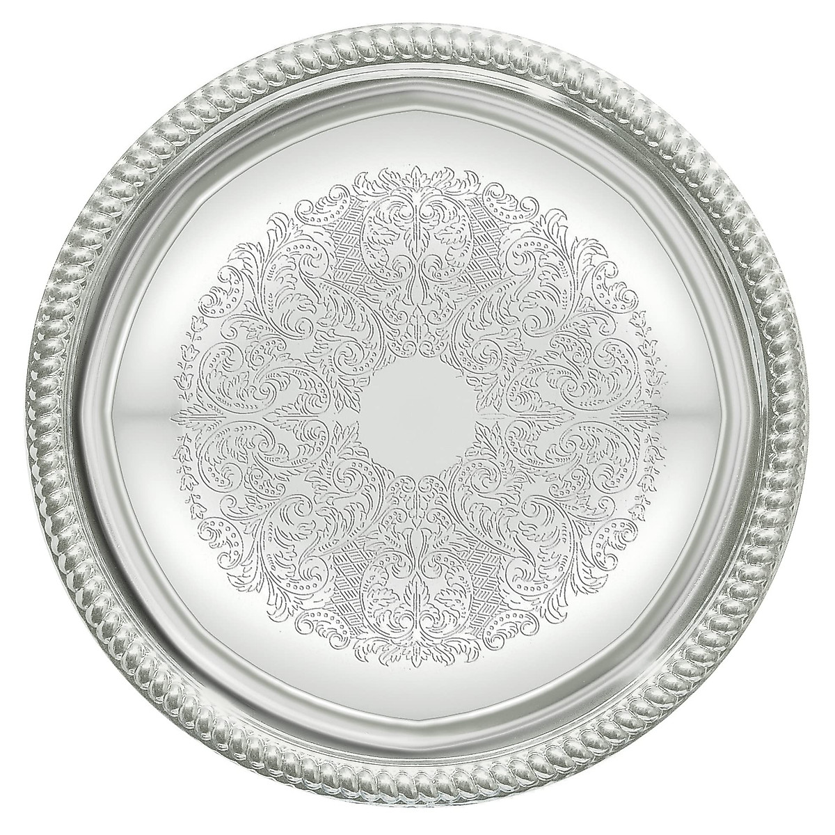 Winco CMT-14 Round Tray, 14-Inch, Chrome,Medium