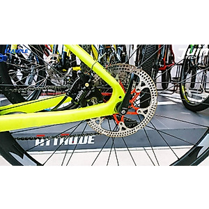 Juin Tech F1 Cable Actuated Hydraulic Bicycle Bike Disc Brake Caliper Set Extra Lightweight Hybrid Brake Set for Flat-Mount Road/Cyclocross/Gravel/E-Bike/Folding Bike use w/160mm 6" rotors (Black)