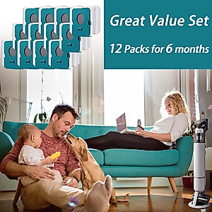 12 Pack VCA-ADB953 Dust Bag for Samsung BESPOKE Jet Cordless Stick Vacuum Cleaner, GLDCAPA 2.5L Large Capacity Automatic Dust Collection Bag for All In One Clean Station