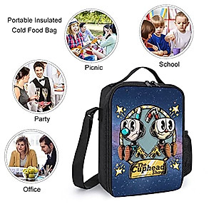 Cartoon 3 Piece Backpack Set Laptop Rucksack & Insulated Lunch Bag & Pencil Case 3 in 1 Gifts for Boys Girls