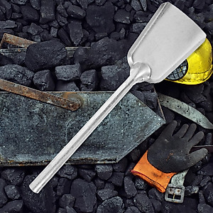 BESTOYARD 16-Inch Fireplace Shovel Long Ash Shovels with Handle BBQ Charcoal Poker Scoop, Mini Dust Pan, Oven Gardening, Wood Stove Hearth Cleaning