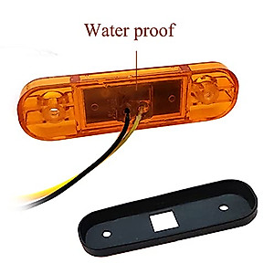 ACSUZ 10Pcs Truck Accesorios Trailer Car External Lights 12V 24V Warning Tail Light Signal Brake Lamps for Truck Trailer Lorry Bus,Green