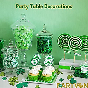 St Patricks Day Table Decorations Confetti | Shamrock Foil Glitter Confetti Lucky Irish Clover Party Confetti for St Patricks Party Birthday Baby Shower Decorations