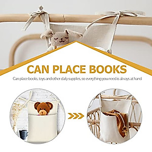 DOITOOL Baby Bedside Hanging Storage Bag: Baby Diaper Caddy Nursery Organizer for Clothing Diapers