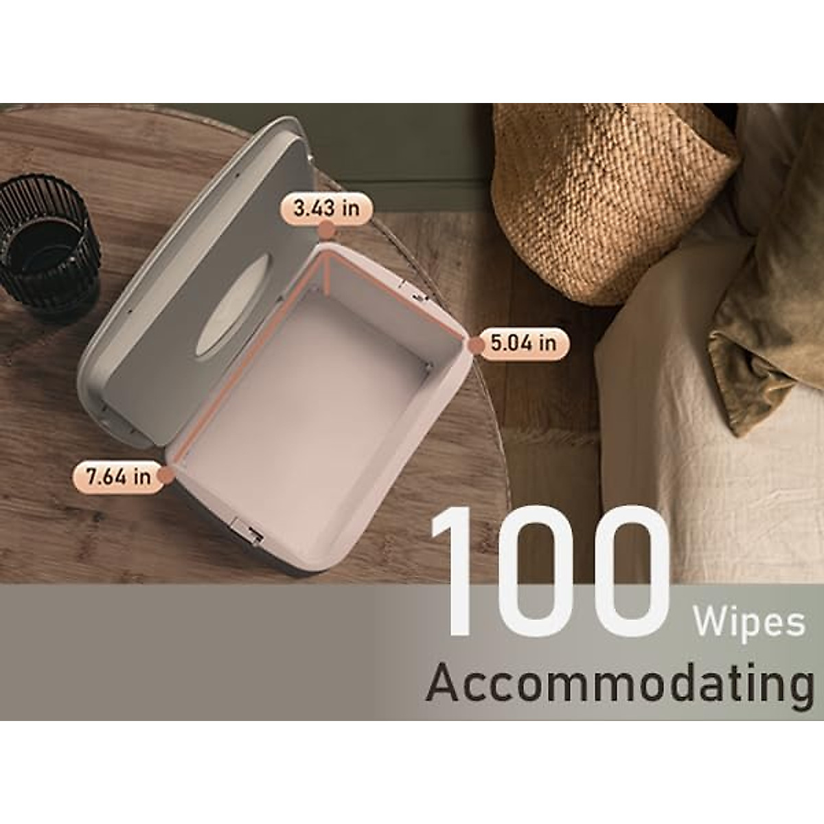 Baby Wet Wipe Warmer & Dispenser, Holder and Case - with Easy Press On/Off Switch, Only Available at Amazon