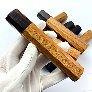 1PC Japanese Solid Wood Octagonal Knife Handle, Blank DIY Cutter Grip Replacement is Suitable for Kitchen Knives, Fish Head Knives, Etc.
