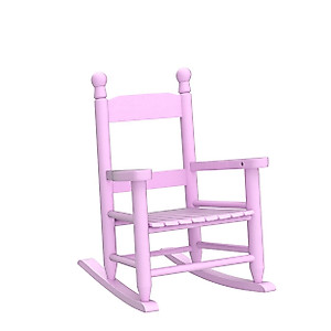 Goujxcy Kids Rocking Chair, Toddler Rocking Chair, Childrens Rocking Chair with Classic Rocker and Hardwood Construction, for Boys, Girls, Nursery, Indoor, Outdoor, Living Rooms, Bedrooms (Pink)