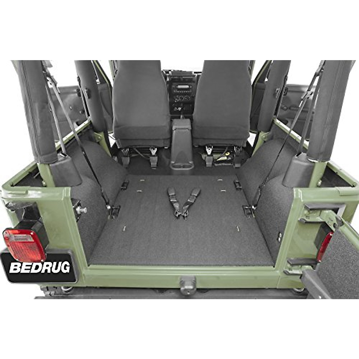 BedRug Jeep Kit - BedTred BTTJ97R fits 97-06 TJ 97-06 REAR 4PC CARGO KIT (INCLUDES TAILGATE)
