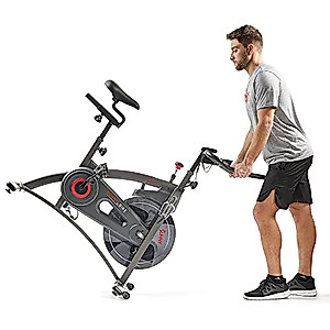 Sunny Health & Fitness Endurance Premium Magnetic Resistance Interactive Indoor Cycling Exercise Bike with Exclusive SunnyFit® App Enhanced Bluetooth Connectivity - SF-B1877SMART Gray