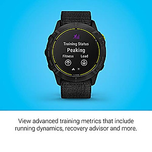 Garmin Enduro, Ultraperformance Multisport GPS Watch with Solar Charging Capabilities, Battery Life Up to 80 Hours in GPS Mode, Carbon Gray DLC Titanium with Black UltraFit Nylon Band