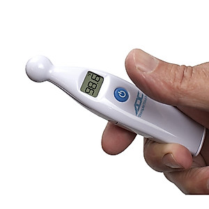 ADC427QEA - American Diagnostic Corp Adtemp Temple Touch 6 Second Conductive Thermometer, 4-2/3 x 1-1/6 x 1, Dual Scale, 1.5V Battery