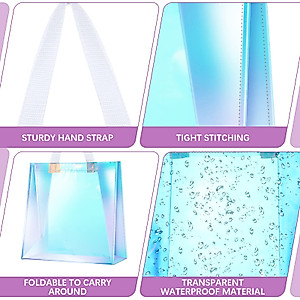 6 Pcs Clear Tote Bag Stadium Approved Plastic Bag Hand Bag