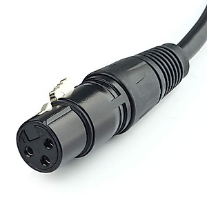 SiYear 3 Pin XLR Female to 5 Pin XLR Male Audio Cable for Microphone DMX Stage Light Turnaround ，XLR3Fto XLR5M Adapter Cable （12inch / 2Pack