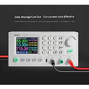 RD RD6018 DC Power Supply Variable Adjustable Lab Bench Power Supply Buck Converter Step Down Switching Regulated 4-Digital LCD Display 60V 12-18A 800W
