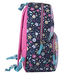 MADISON & DAKOTA Reversible Glitter Sequin Backpacks for Girls and Women, with Padded Back and Adjustable Straps (Flowers)