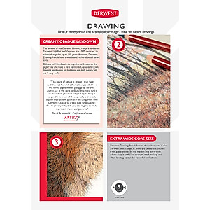 Derwent Drawing Pencils and Accessories, Soft, Metal Tin, 6 Count (0701089), Red