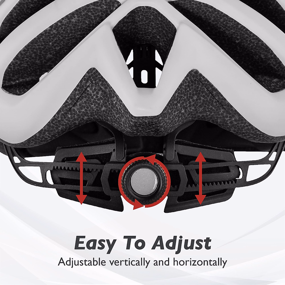 TeamObsidian Airflow Adult Bike Helmet - Lightweight Helmets for Adults with Reinforcing Skeleton - Comfortable and Breathable Cycling Mountain Bike Helmet - White M/L