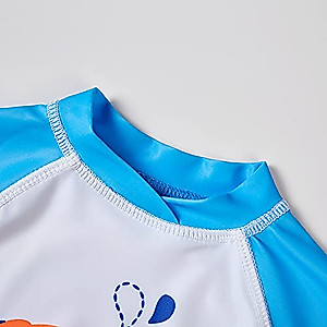 SGMWVB Baby and Toddler Boys' 3-Piece Swimsuit Set Bathing Suit with Hat Crab(9-18 Months)