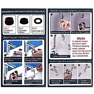 OGIFCHEN Faucet Aerator,Universal Splash Filter Faucet for Kitchen Sink 1080° Rotating with 2 Water Outlet Modes,All Copper Material 1