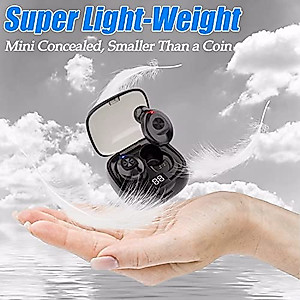 Earbuds Mini Headphones Headset, Hi-Fi Stereo in-Ear Earphones with 300Mah Charging Case, Touch Control, IPX5 Waterproof with LED Display Built-in Mic for Sports, Workout, Gym