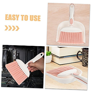 CONGARTENO 1 Set Mini Broom Dustpan Cleaning Brush Dustpan Detailing Brush Small Broom and Dustpan Mini Cleaning Brush Pet Nest Cleaning Tool Kitchen Stove Shovel Desktop Sweep Broom Car Pp