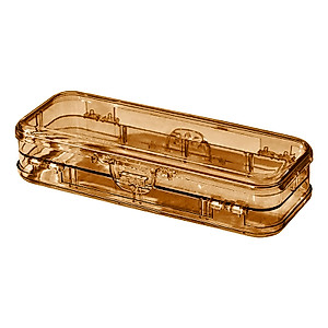 Tainrunse Large Capacity Pen Box Double Layers Clear Visible Multifunction Boys Girls Students Pencil Stationery Organizer Case for Home School Office Stationery Supplies Khaki