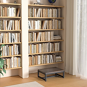 Step Stool Wood, Solid Kitchen Step Stool by ECROCY - Holds Up to 400 LBS- Ebony(Need Assemble)