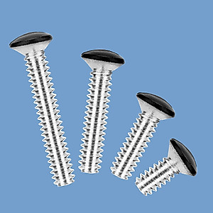 TOYMIS 100Pcs 4 Sizes 6-32 Thread Black Wall Plate Screws Outlet Cover Screws Switch Cover Screws Replacement Wall Plate Screws Electrical Screws (Black)