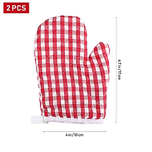 Cabilock Kids Oven Mitts for Children Play Kitchen Heat Resistant Kitchen Mitts for Kids Toddler (2pcs)