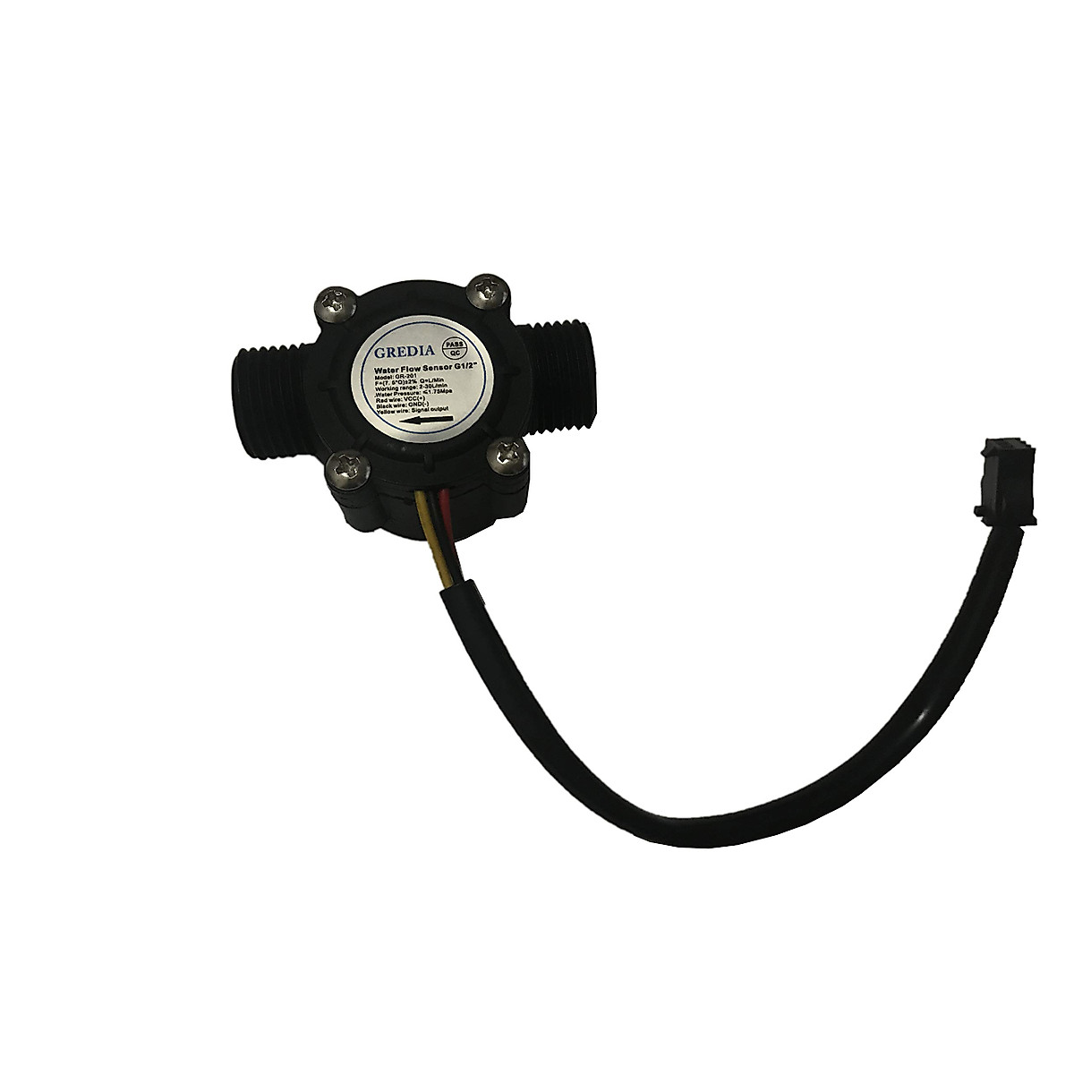 GREDIA Digital LCD Display Quantitative Controller Water Control + 1/2" Hall Effect Flow Sensor Flowmeter