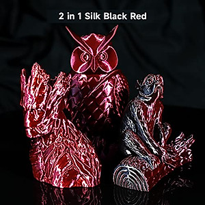 Gratkit Silk Dual Color PLA Filament, Coextrusion PLA Filament 1.75mm, -0.03mm, 1KG/Roll, Silk PLA Black & Red