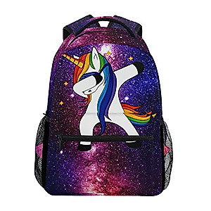 ZZKKO Space Galaxy Animal Unicorn Boys Girls School Computer Backpacks Book Bag Travel Hiking Camping Daypack…