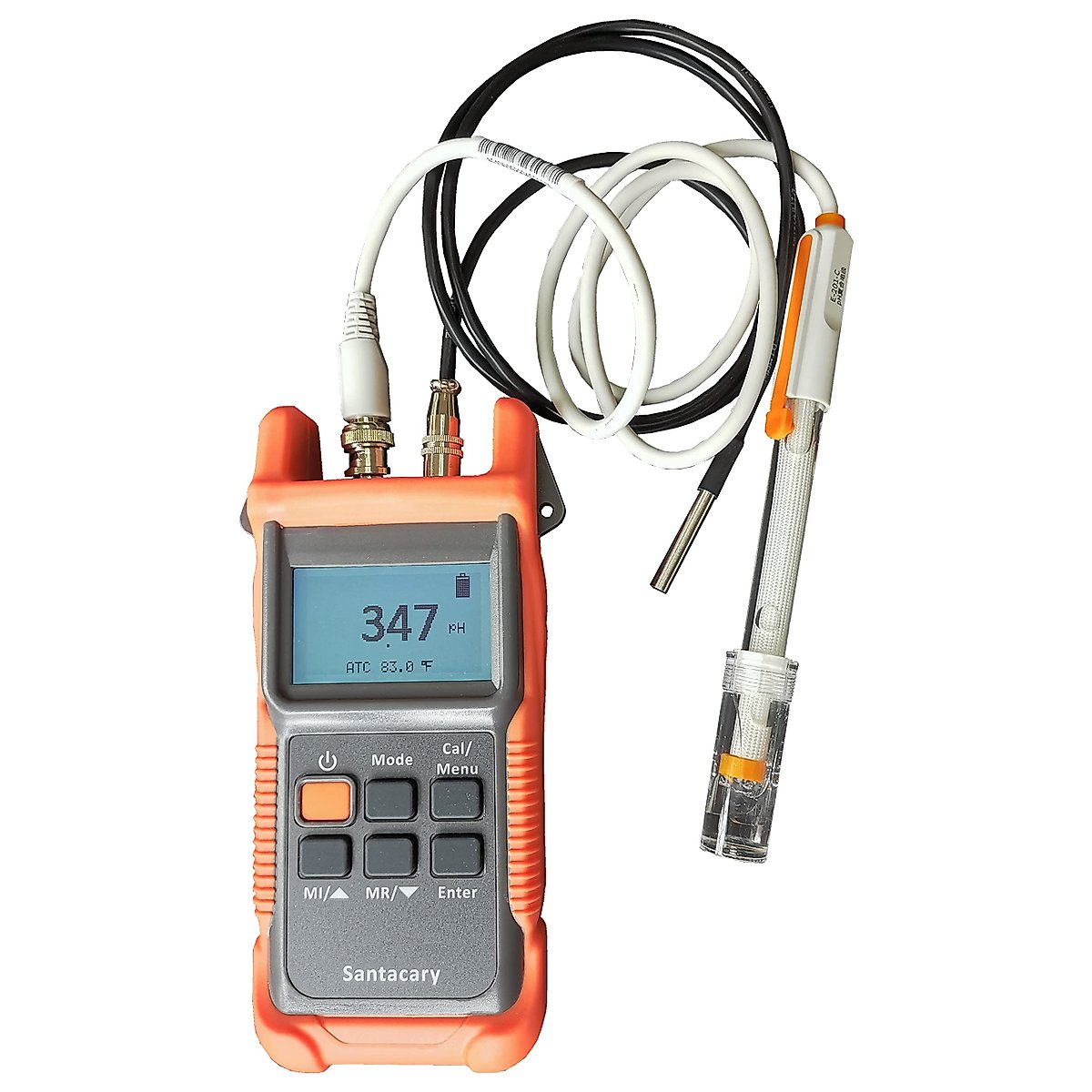 pH Meter, 0.01 pH Accuracy, 0-14.00 pH Measuring Range, 1 to 3 Points Calibration for Precise pH Measurement, Portable